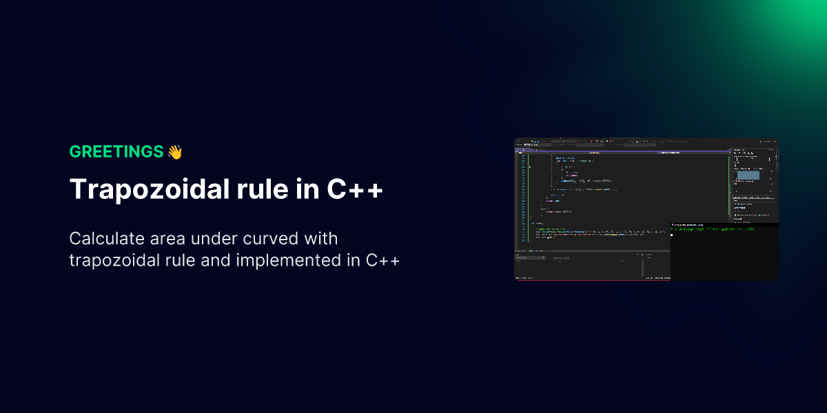 Trapozoidal rule in C++ - Koungmeng's Blog