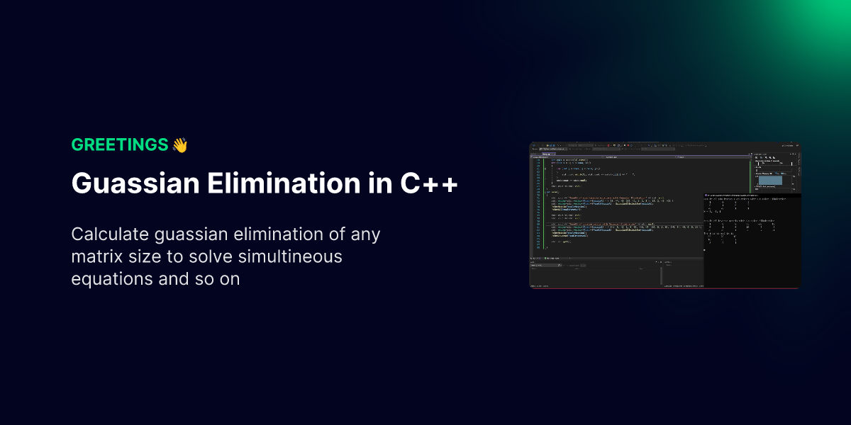 Guassian Elimination In C Koungmengs Blog 3061